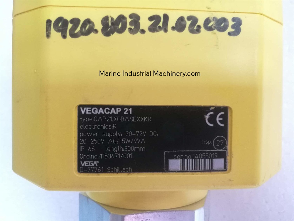 VEGA Vegacap 21 CAP21.XGBASEXXKR Point Level Detection Probe Level Sensor | Marine Industrial ...